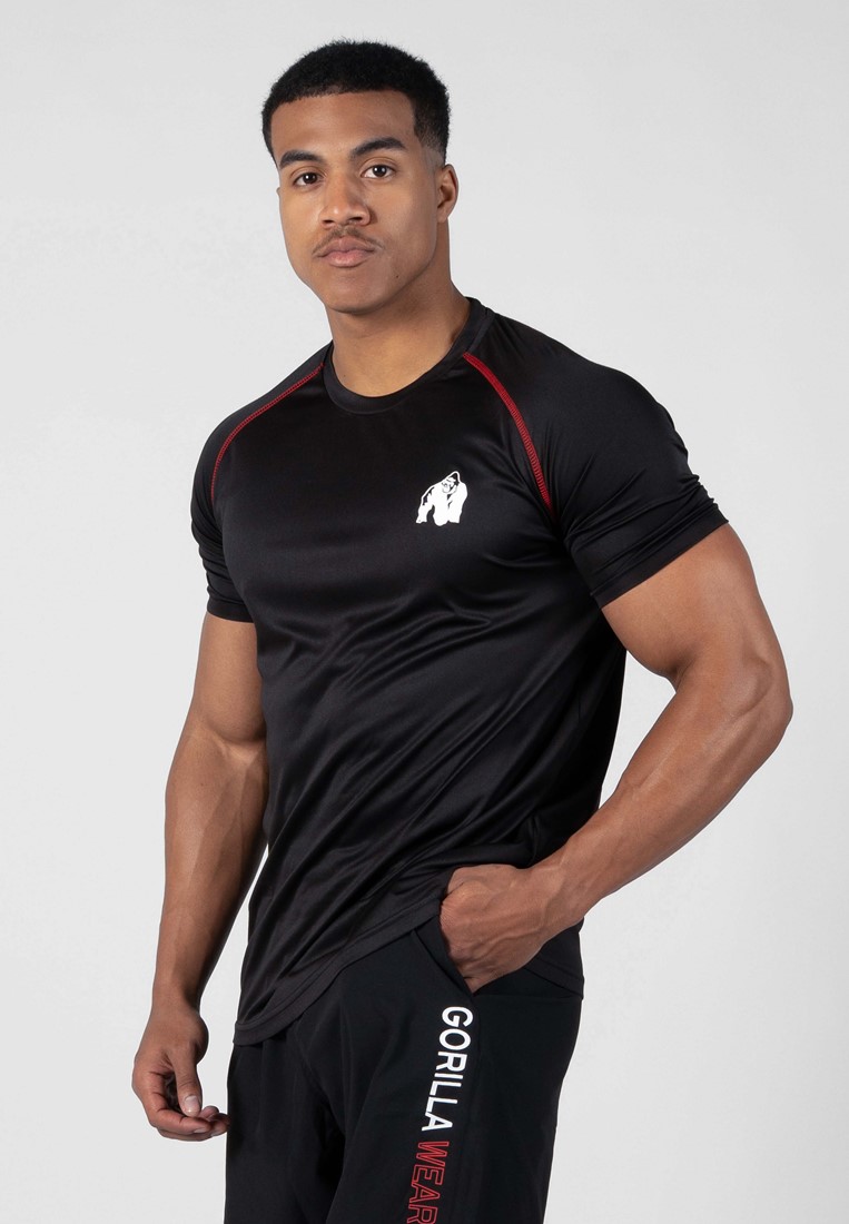 Performance T-Shirt - Black/Red - S Gorilla Wear